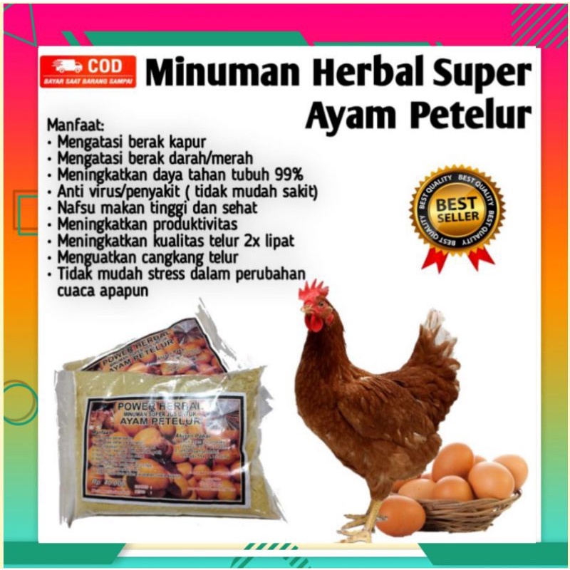 Jual VITAMIN AYAM PETELUR MINUMAN HERBAL AYAM PETELUR SEHAT ALAMI 100% ...