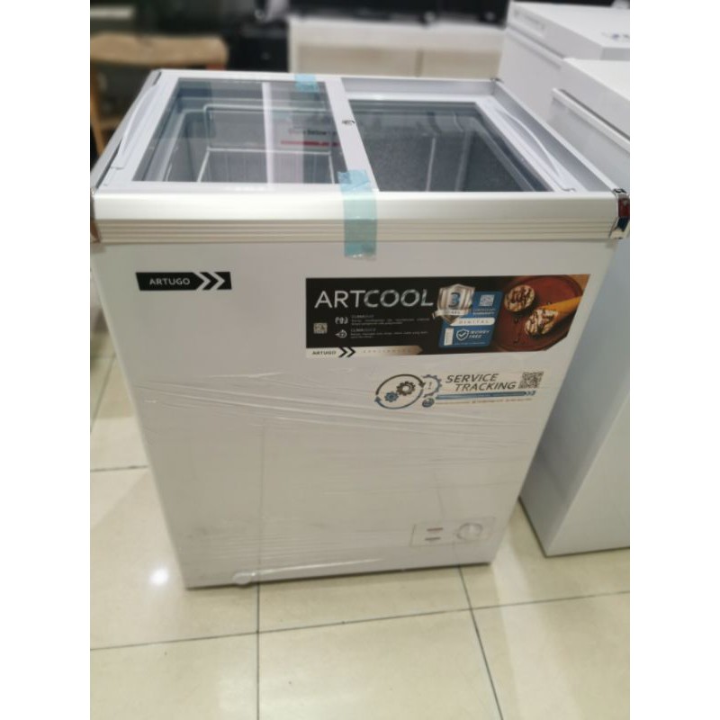 Jual Freezer Box Sliding Kaca Artugo SH-100A / 100 liter | Shopee Indonesia