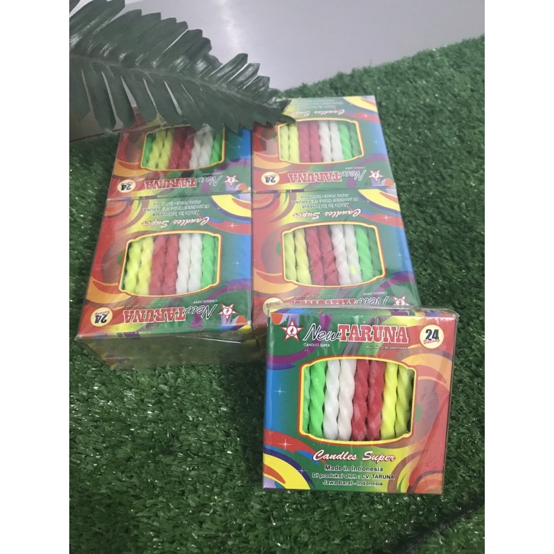 Jual Lilin ulir ulang tahun/candle happy birthday isi 12 dan 24pcs ...