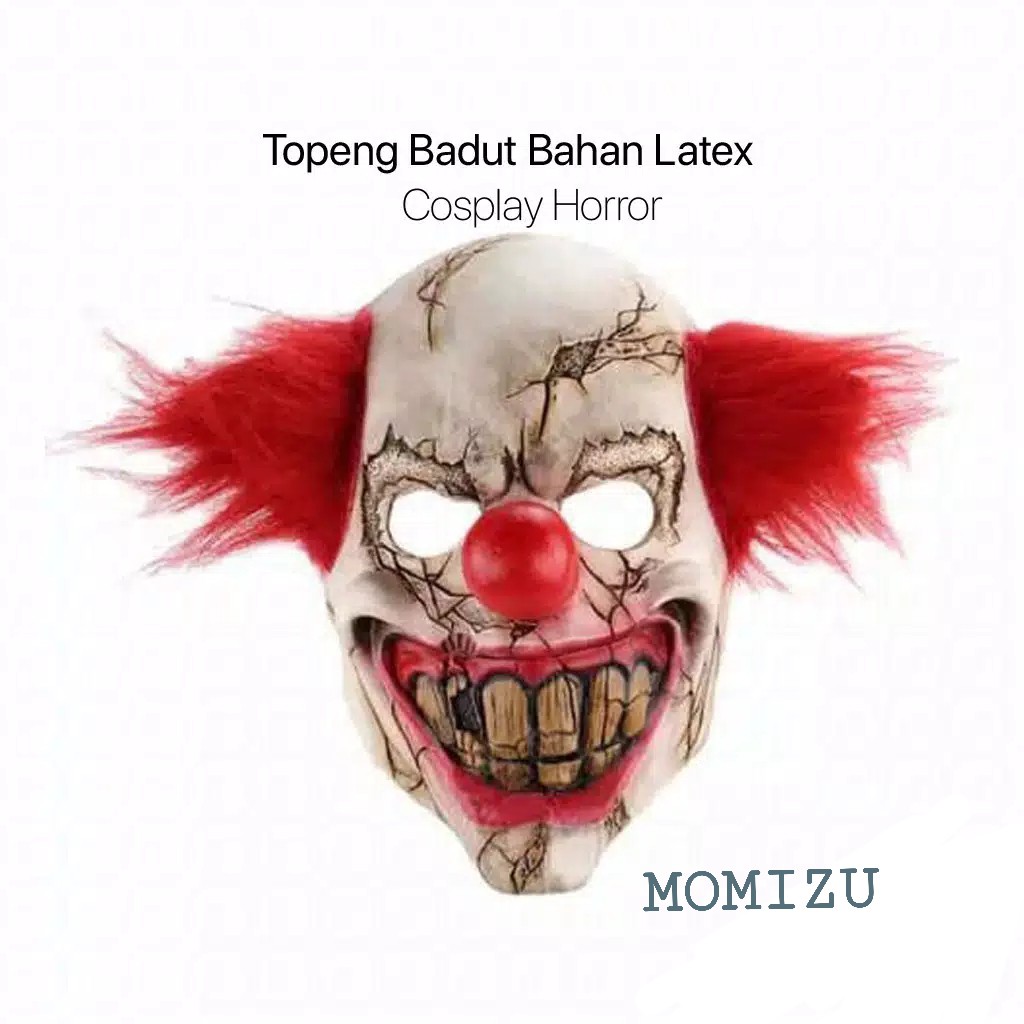 Jual Topeng Badut Topeng Joker Halloween Killer Scary Clown Party Mask ...