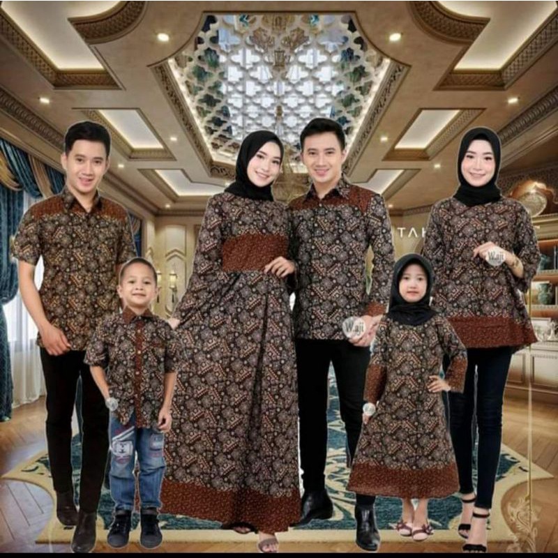 Jual Baju Batik Motif Mataram Set Keluarga Untuk Kerja Dan Pesta ...