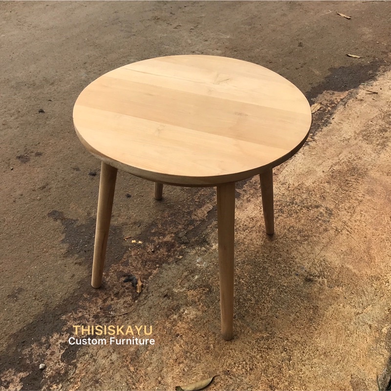 Jual MEJA LINGKAR KAYU JATI | MEJA TERAS LINGKAR KAYU JATI SOLID | MEJA ...