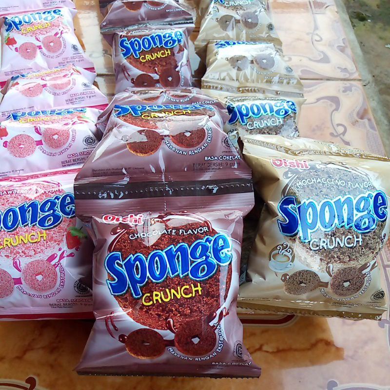 Jual Oishi Sponge Crunch 9gr Cemilan Murah Viral Varian Rasa Coklat ...