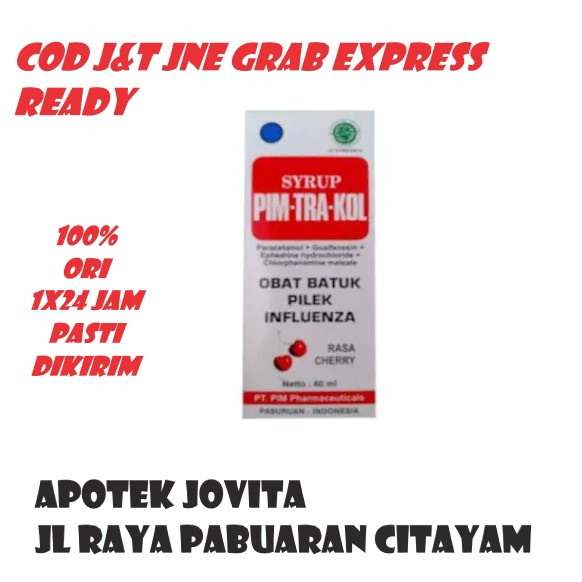 Jual PIM-TRA-KOL SYRUP /OBAT BATUK PILEK ANAK | Shopee Indonesia