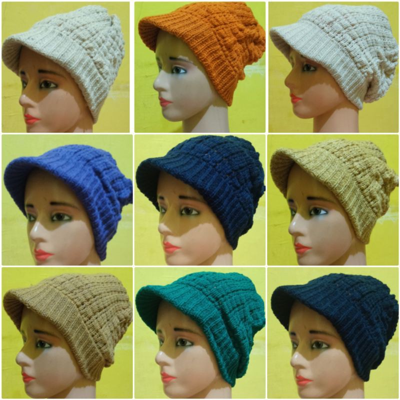 Jual kerpus Ciput topi nenek kupluk rajut hijab instan umroh haji ...