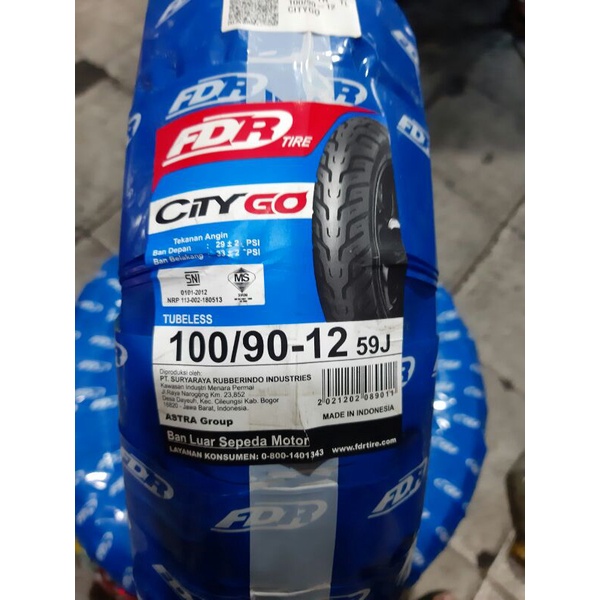 Jual FDR CityGo 100/90-12 Tubeless | Shopee Indonesia