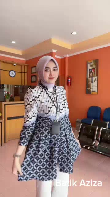 Jual Tunik Batik Wanita Modern Motif ParangAyu by Batik Aziza | Shopee ...