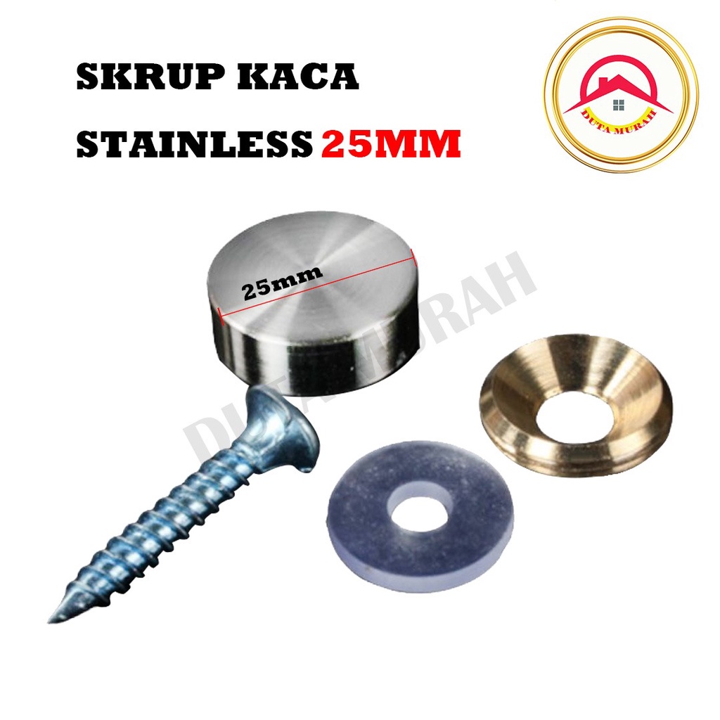 Jual DOP SKRUP KACA TUTUP SEKRUP KACA STAINLESS 16 19 22 25 30 MM DOP SCREW SS | Shopee Indonesia