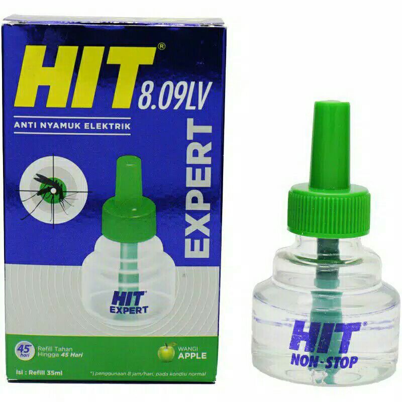 Jual Obat Nyamuk Listrik HIT Non Stop Expert 8.09 LV 35 ml 45 Hari ...
