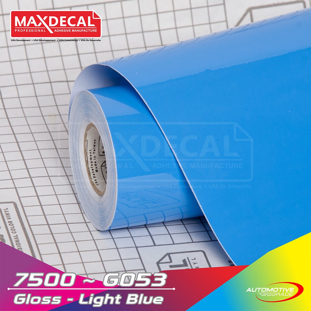 Jual MAXDECAL 7500 - G053 Light Blue Skotlet Sticker Vinyl Motor [ROLL ...