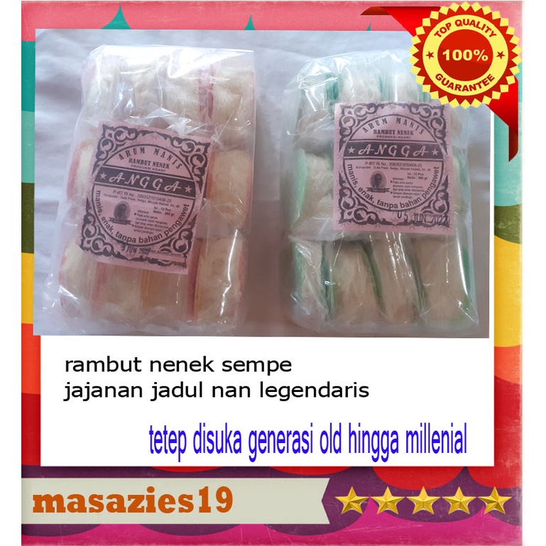 Jual Snack Rambut Nenek Arum Manis Sempe Mini Makanan Jadul enak tebal ...