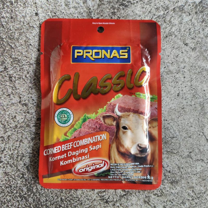 Jual PRONAS CLASSIK KORNET DAGING SAPI 50G | Shopee Indonesia