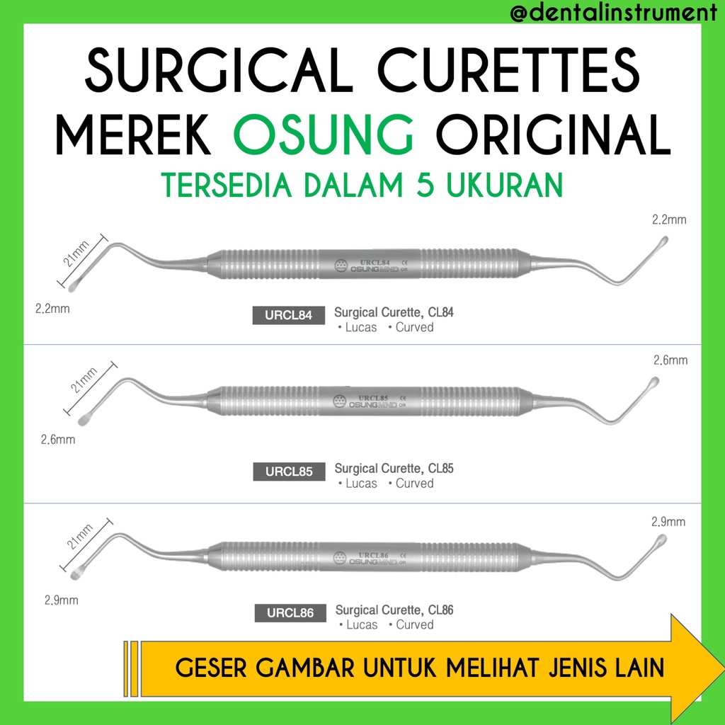 Jual Surgical Curettes / Kuret Bedah Mulut Gigi Pasca Ekstraksi Merek ...