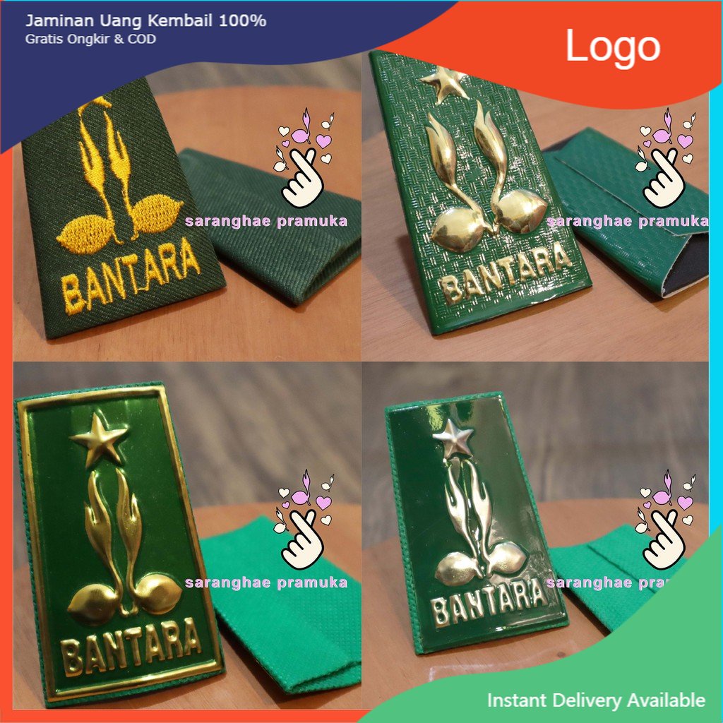 Jual Ready TKU Bantara Pramuka Bordir Karstek anti air Bahan Logam Waterproof (Harga Per Biji ...