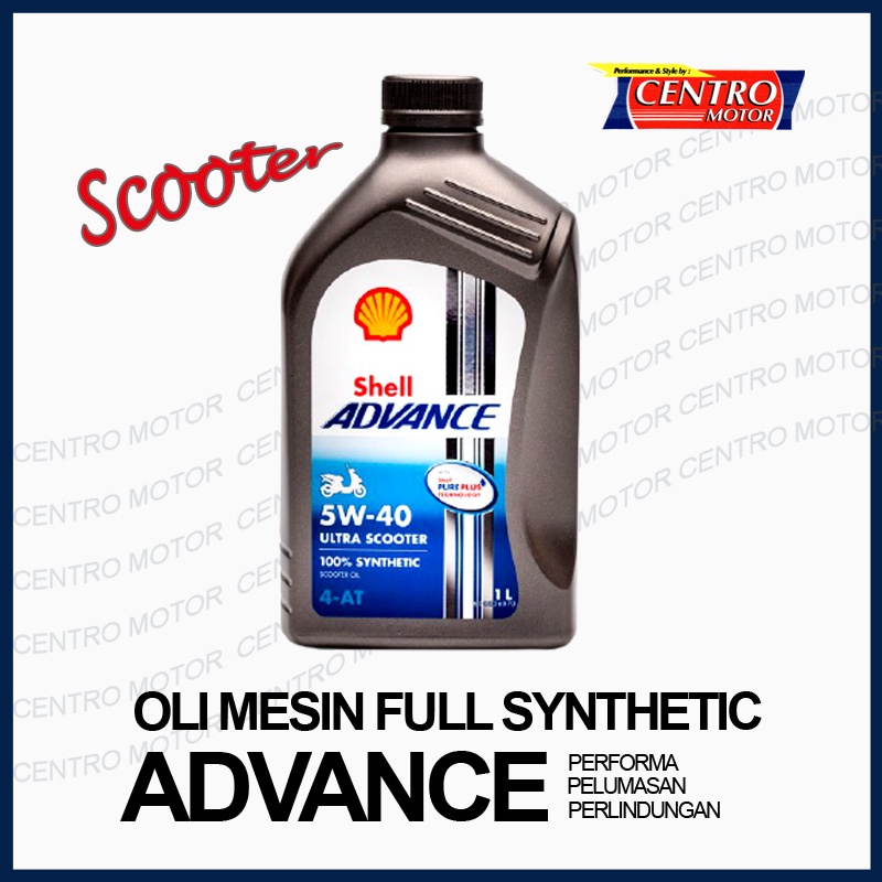 Jual SHELL ADVANCE ULTRA SCOOTER 1 LITER.Oli mesin Full Synthetic untuk ...
