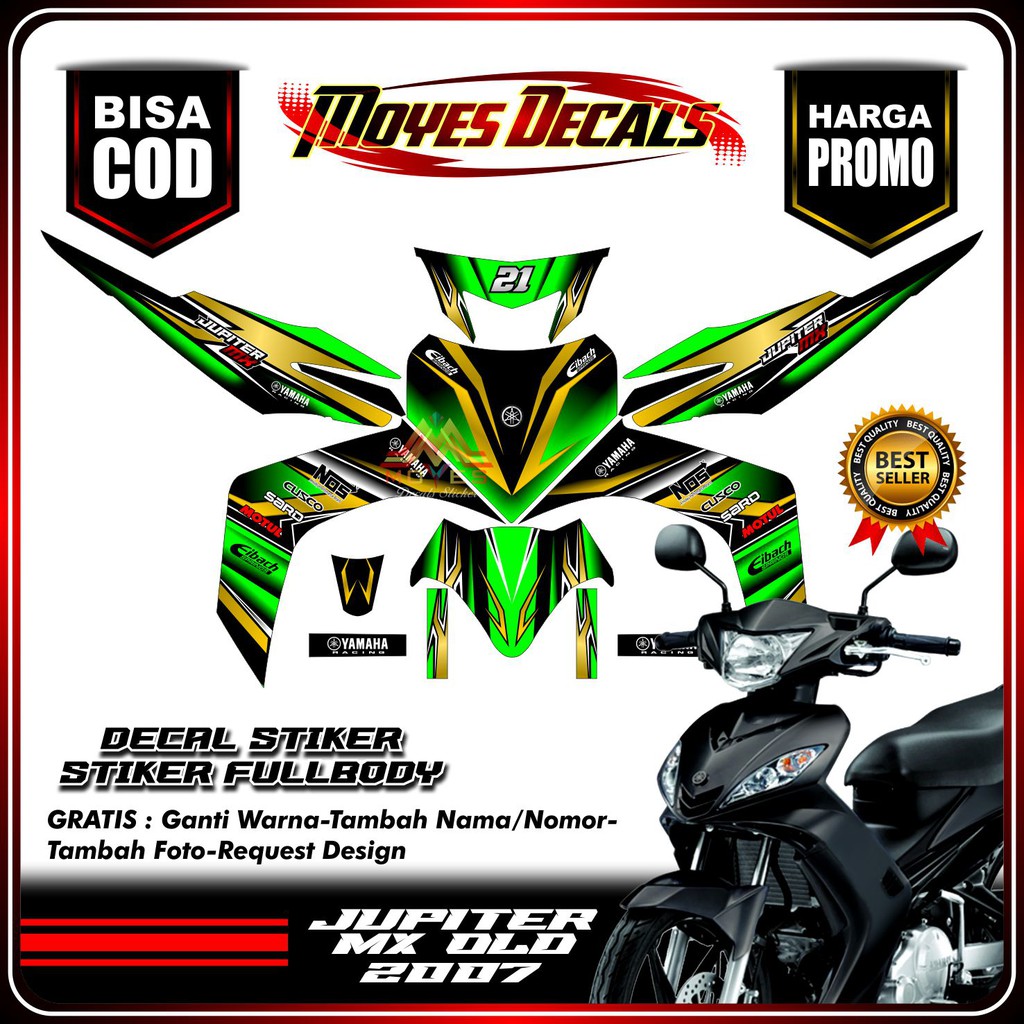 Jual stiker jupiter mx old fullbody racing-decal stiker mx old fullblok ...