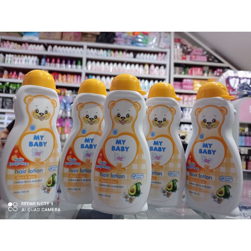 Jual my baby hair lotion 100 ml tutup warna kuning | Shopee Indonesia