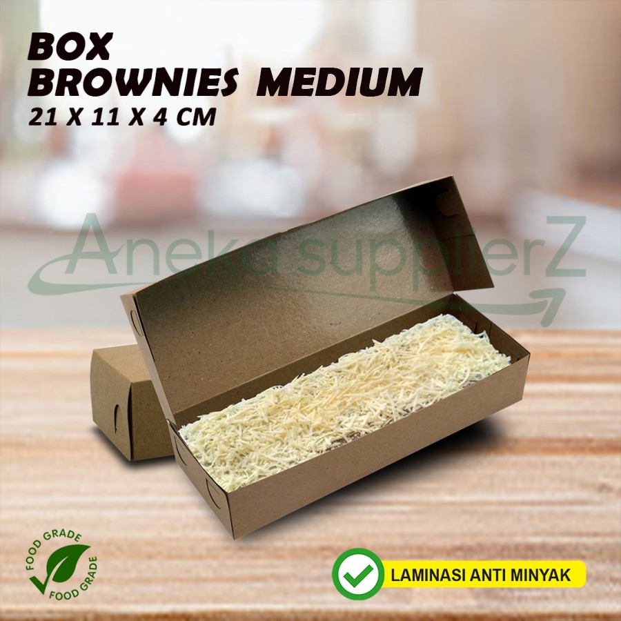 Jual Dus Brownies - Box Brownies - Kotak Brownies -Strudel| MEDIUM -BK2 (50 pcs) | Shopee Indonesia
