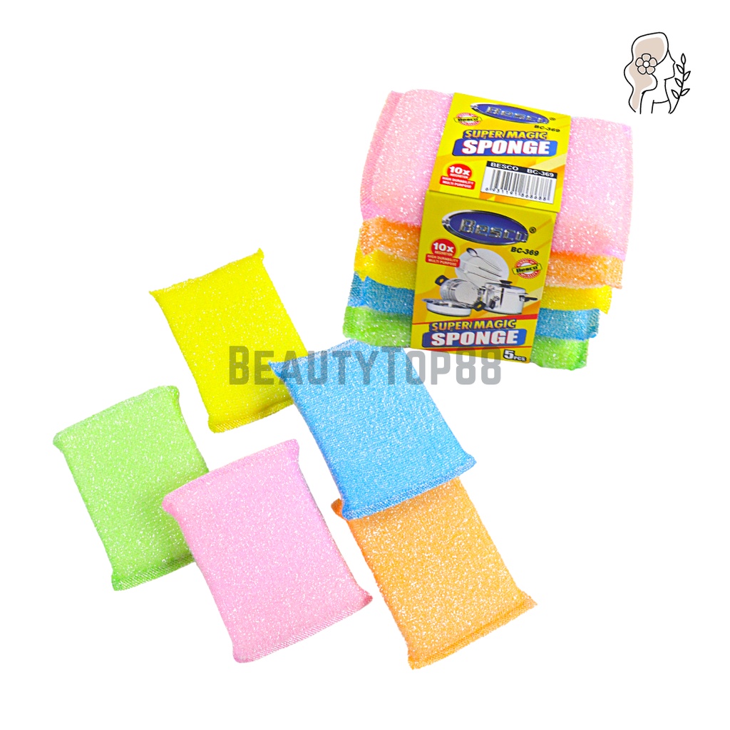 Jual Spons Busa Cuci Piring Polos / Spon Bantal Pelangi Warna Warni ...