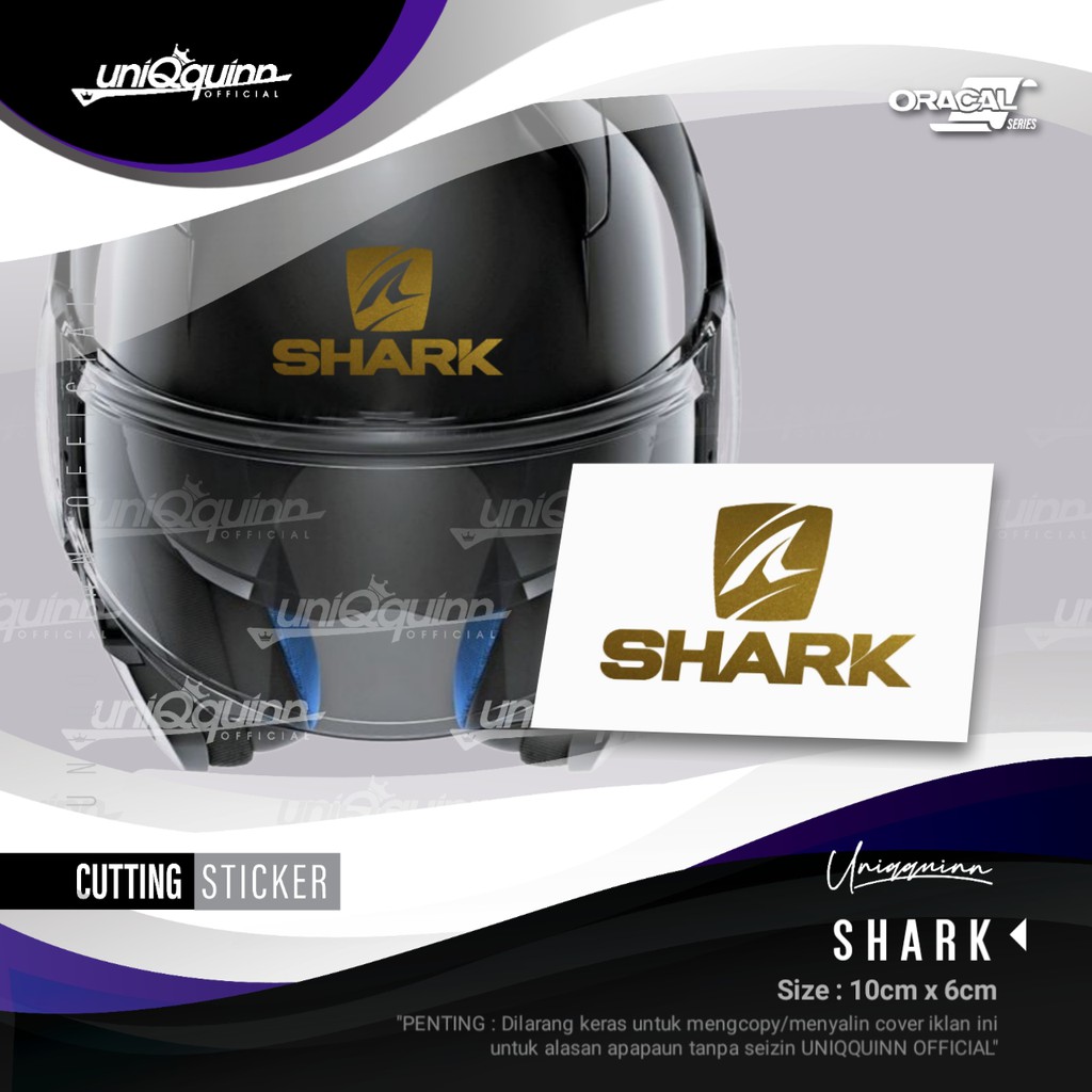 Jual UQ Stiker Helm Shark [ Cutting Sticker ] Stiker Helm Motor Shark ...