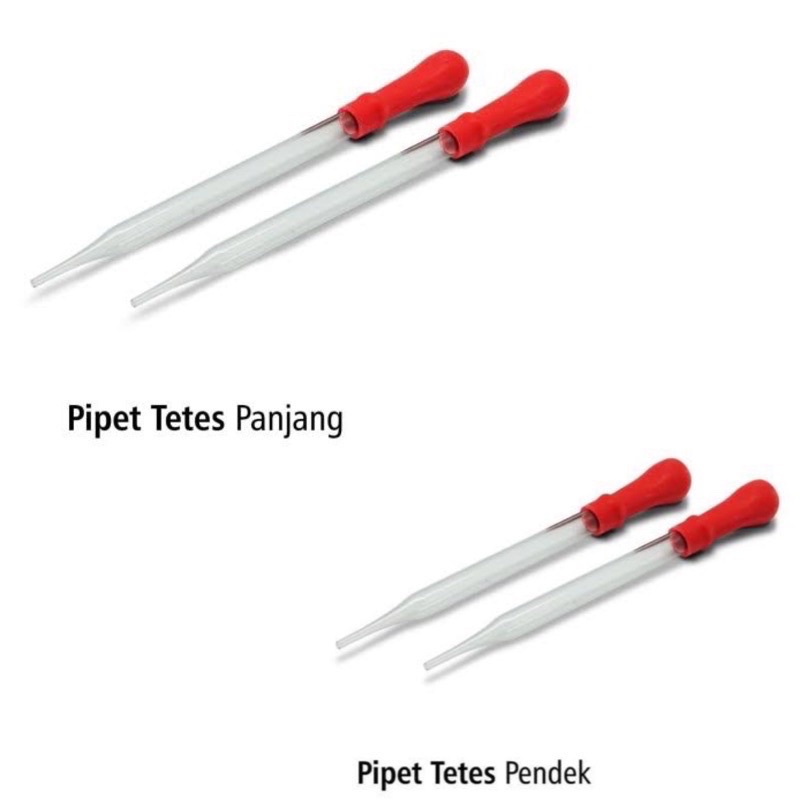 Jual Pipet Tetes Kaca Panjang Pendek Dot Merah | Shopee Indonesia