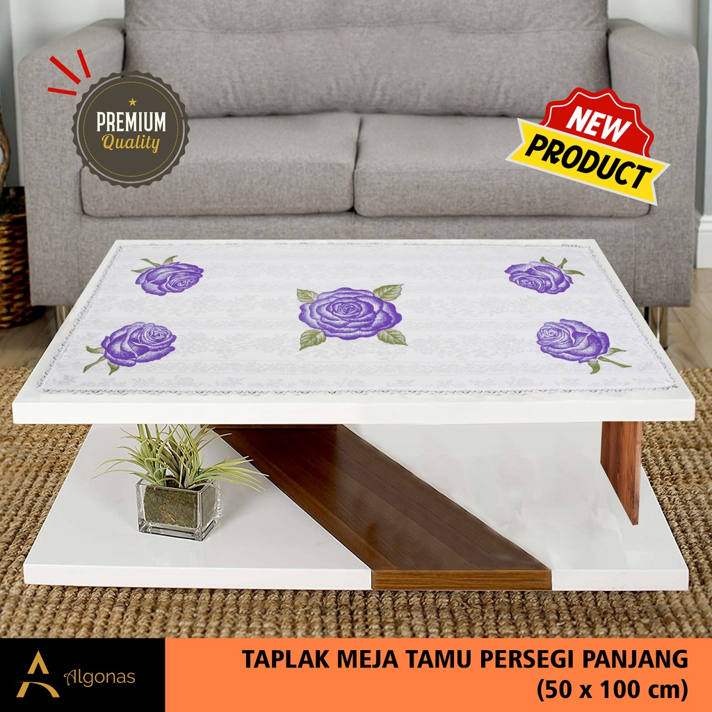 Jual Taplak Meja Tamu Persegi Print Bunga (50x100) | Shopee Indonesia