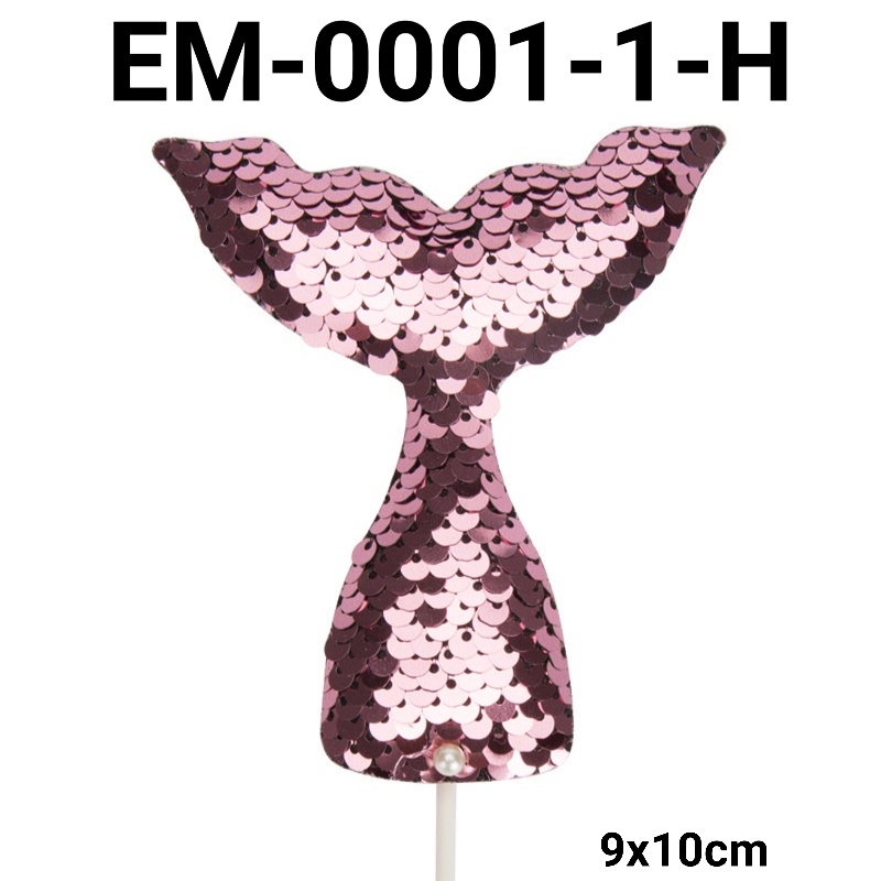 Jual GR-EM-0001 Cake topper hiasan kue ekor ikan duyung mermaid laut ...