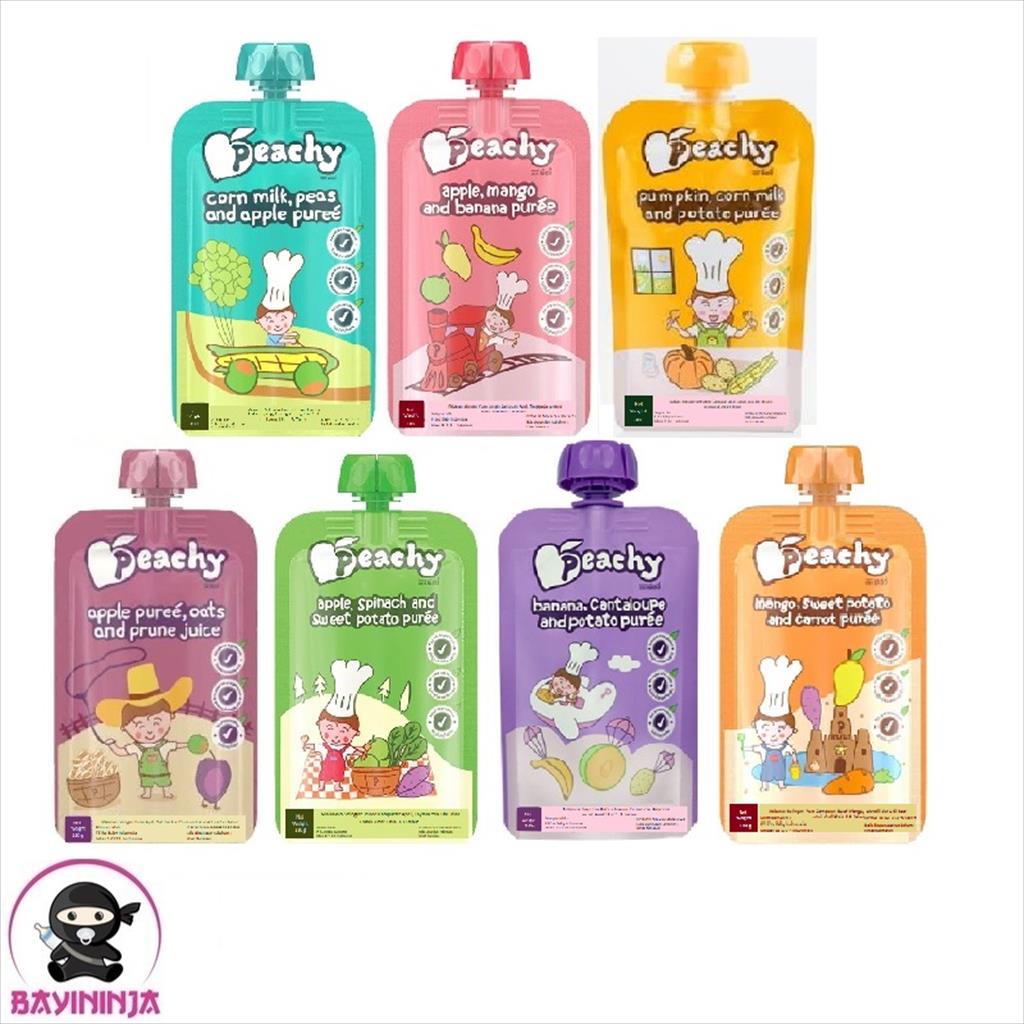 Jual PEACHY Fruit Veggie Puree Bubur Bayi 110 g | Shopee Indonesia