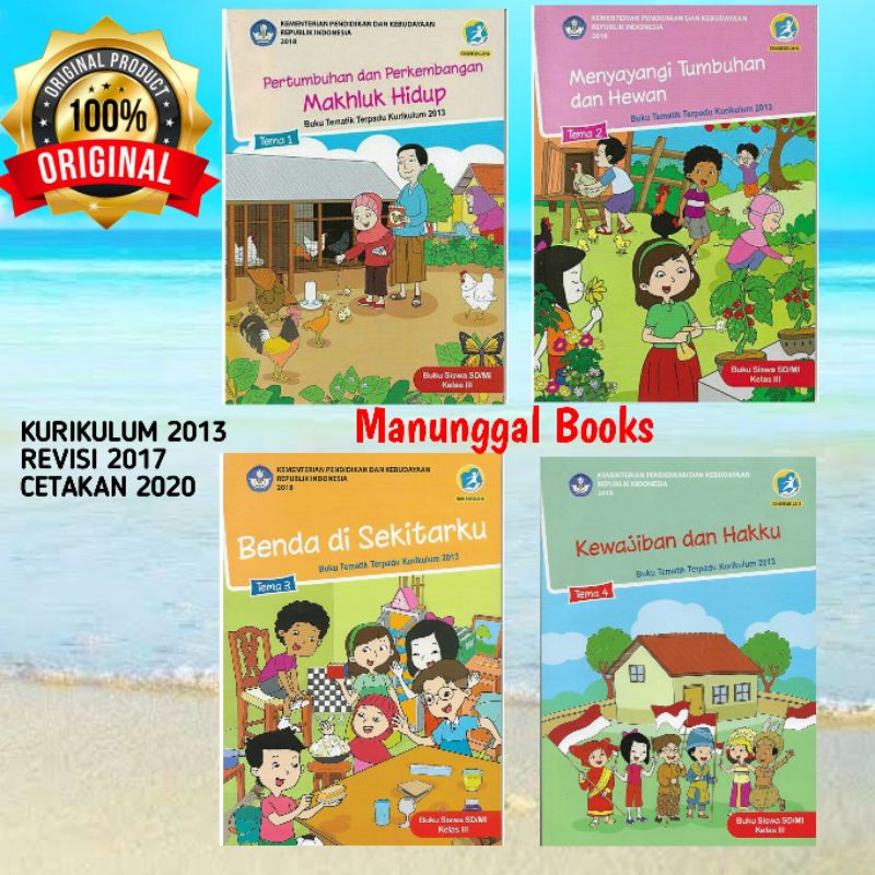 Jual Buku Paket Tematik Tema 1/2/3/4 Kelas 3 SD/MI Semester 1 Kurikulum 2013 Edisi Revisi 2017 ...