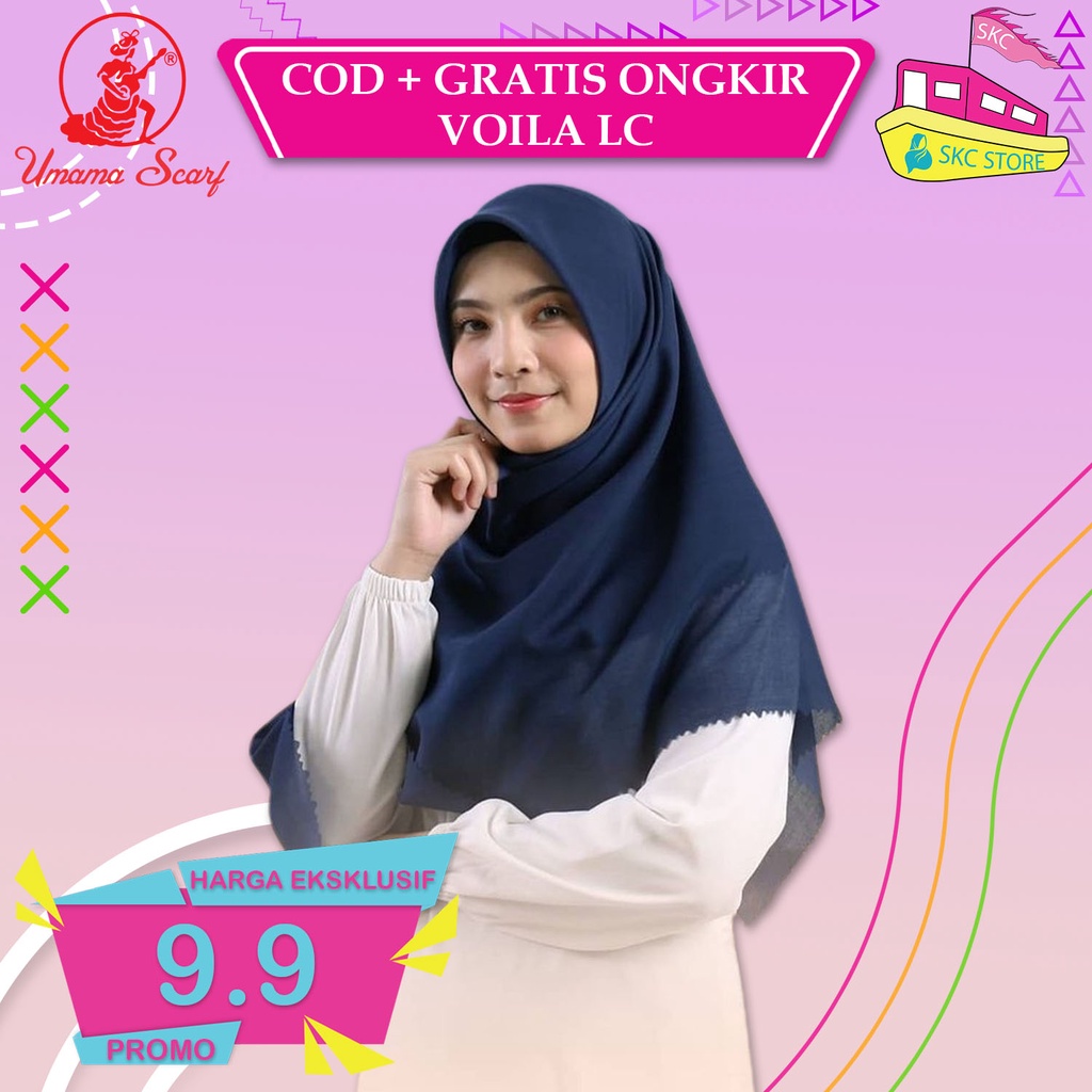 Jual Voila LC Umama Scraf / Umama Scraf Laser Cut / Segi Empat Umama ...