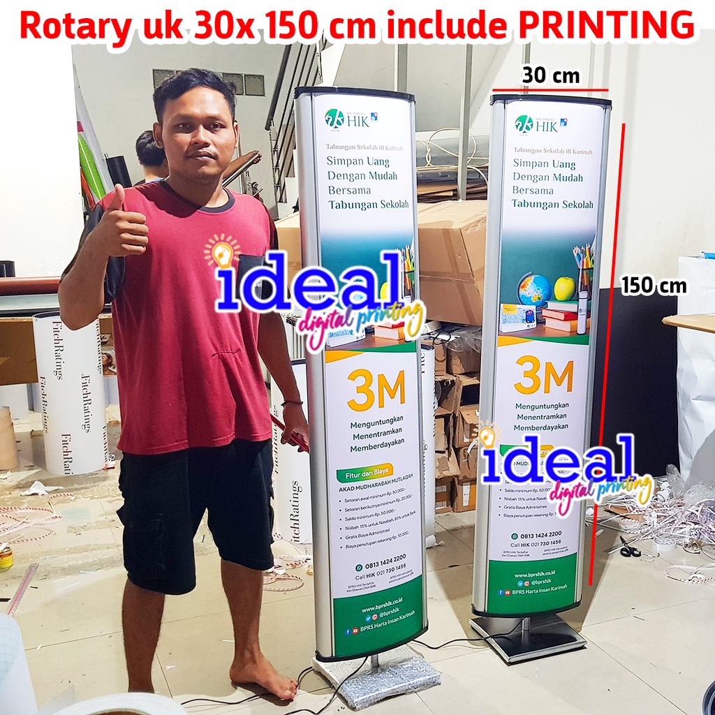 Jual ROTARY LIGHT BOX 150 cm / STAND LIGHT BOX / NEON BOX BERDIRI plus ...