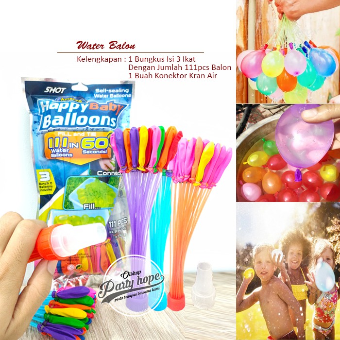 Jual Balon Air / Water Balon / Battle Water Ballon / Mainan Balon Air ...