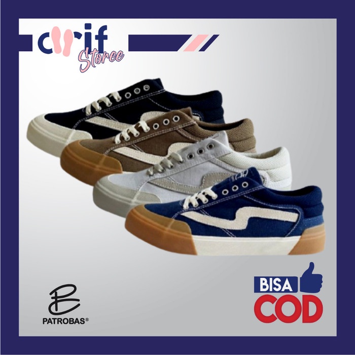 Jual SEPATU PATROBAS CLOUD LOW BLACK WHITE OLIVE NAVY ORIGINAL SNEAKERS ...