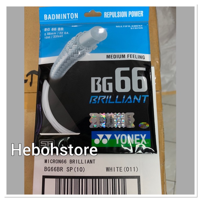 Jual Senar Raket Badminton YONEX BG 66 BRILLIANT ORIGINAL PLUS BIAYA ...