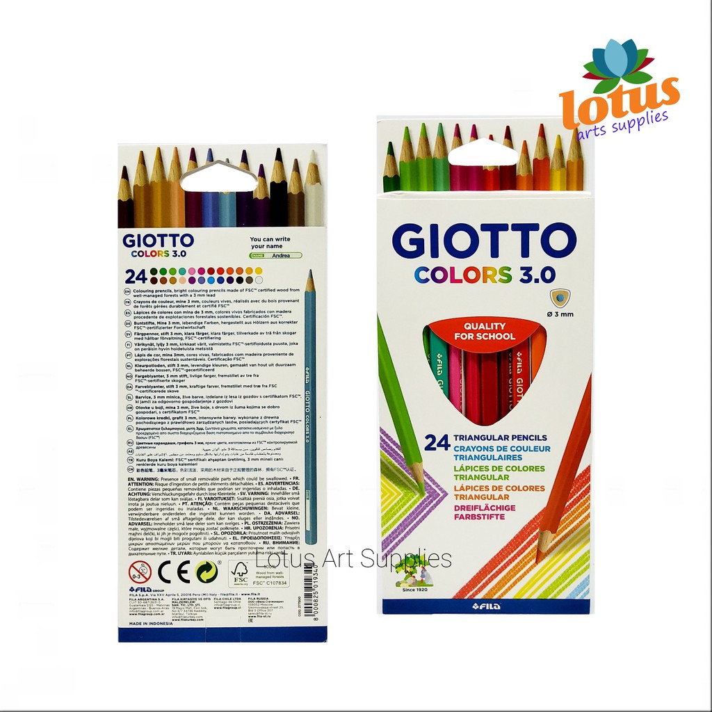 Jual Giotto Colors 3.0 Pencil Triangular Set 24 Pensil Warna | Shopee ...