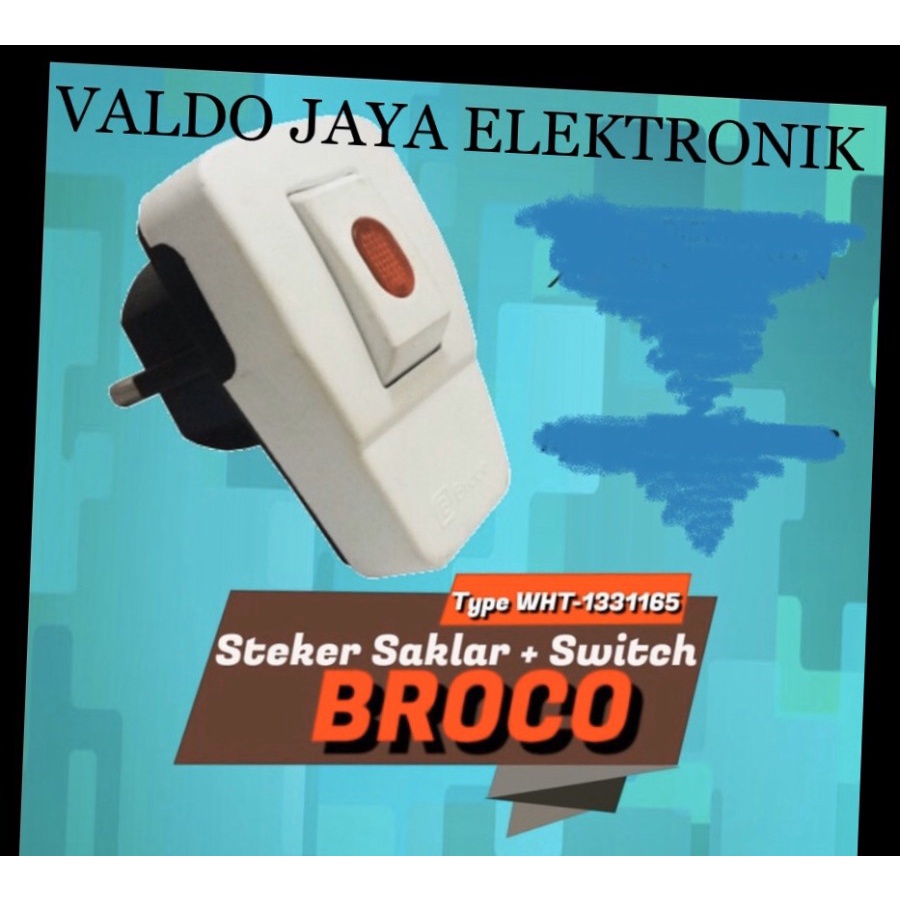 Jual BROCO Steker Saklar + switch Lampu WH 1331165 BROCO ORIGINAL ...