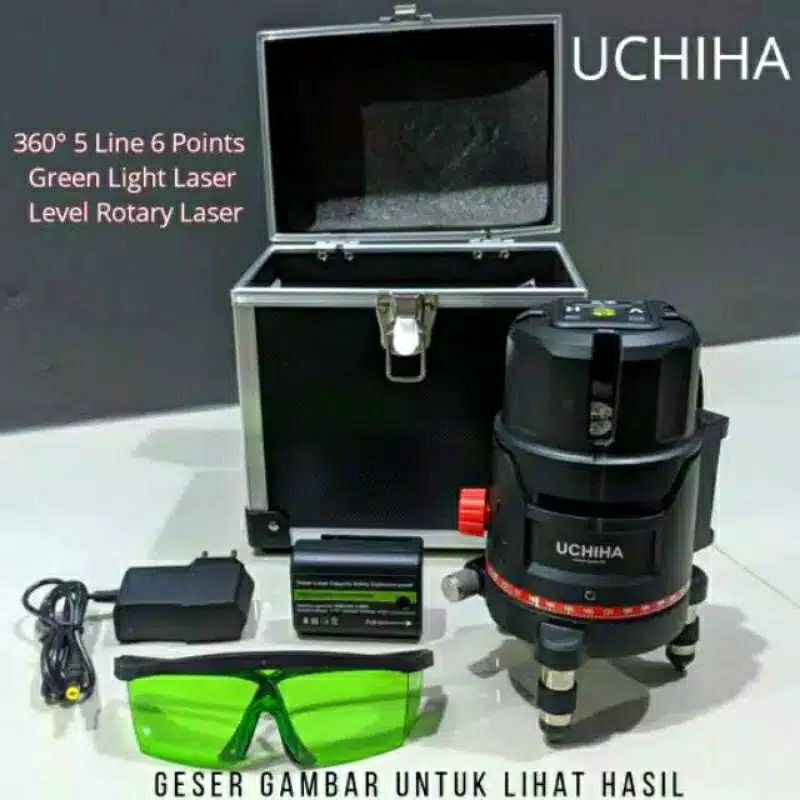 Jual Laser Level 5 Line 6 Poin 360 Alat Ukur Dimensi Sudut Water Pass ...