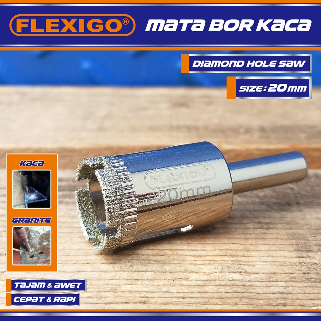 Jual Mata Bor Diamond untuk Kaca & Granite 20 mm ( harap baca deskripsi ) | Shopee Indonesia