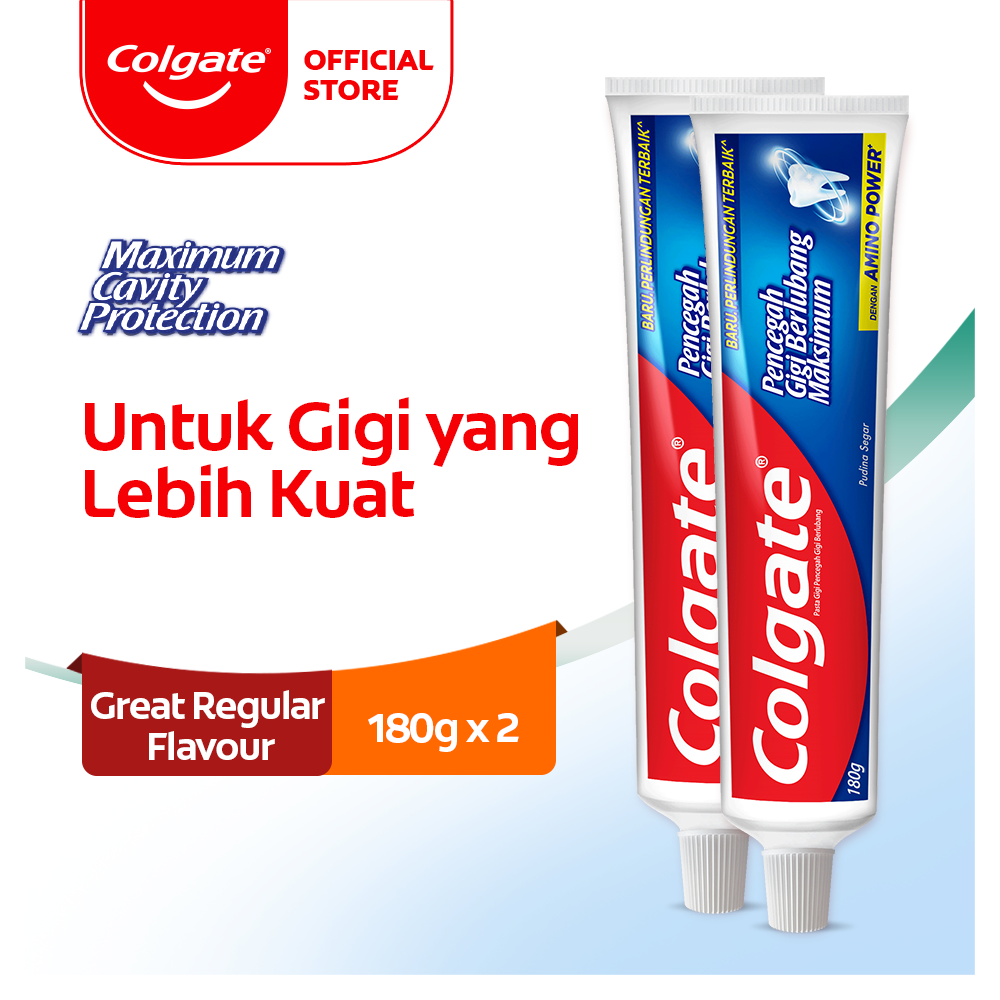 Jual Colgate Great Regular Flavor Toothpaste 180g - Pasta Gigi (2pcs ...
