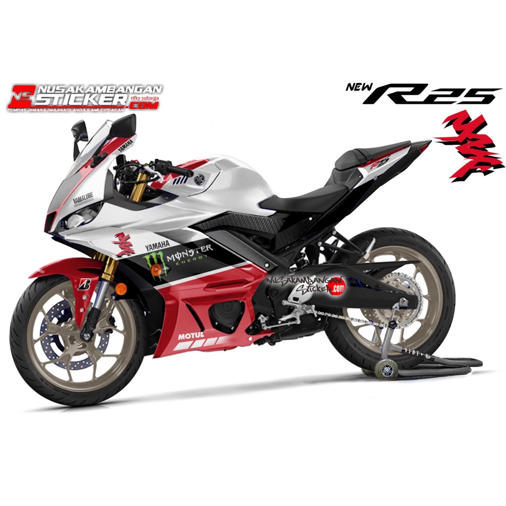 Jual Stiker R25 NEW RZF PUTIH | Shopee Indonesia