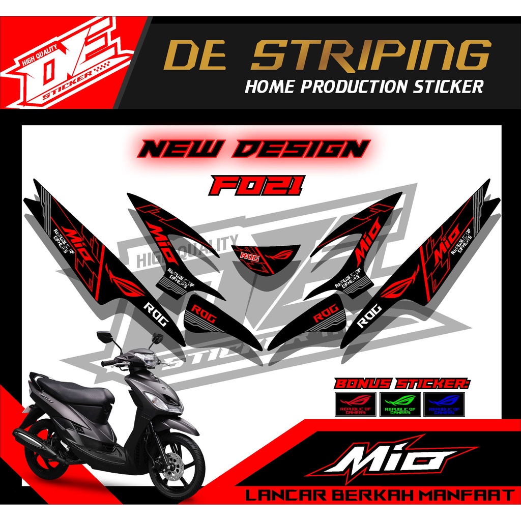 Jual Stiker Striping Mio 110 Smile/Sporty motif ROG Gaming 2008 2009 ...