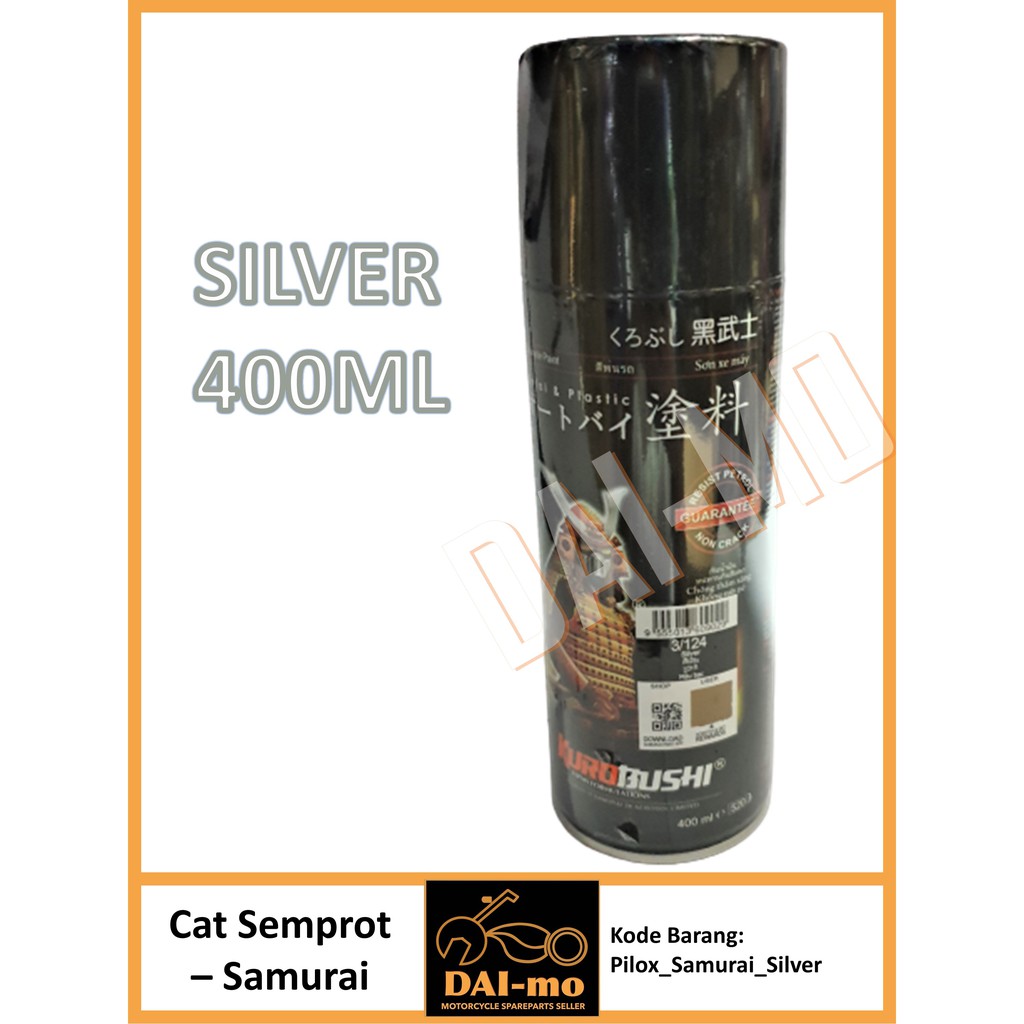 Jual Pilok Samurai Silver/ Pilox Samurai Silver 400 ml/ Cat Semprot ...