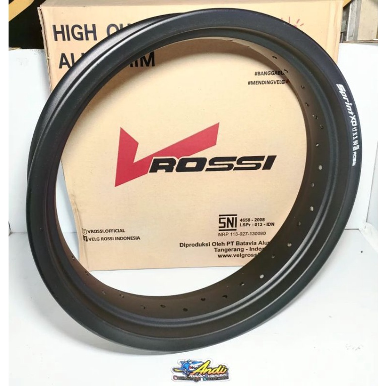 Jual Velg Lingkaran V Rossi Sprint XD VR 350-17 Black Supermoto KLX CRF ...