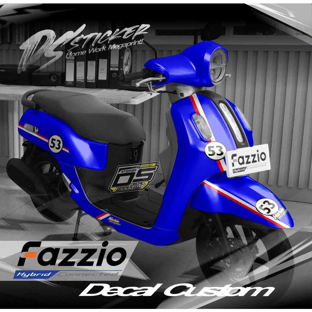 Jual 0335 Decal Sticker Yamaha Fazzio Fazio Fullbody Motif Herbie ...