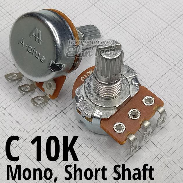 Jual C10K Potensio A-Plus Mono Short Shaft Potensiometer 10k 10kC ...