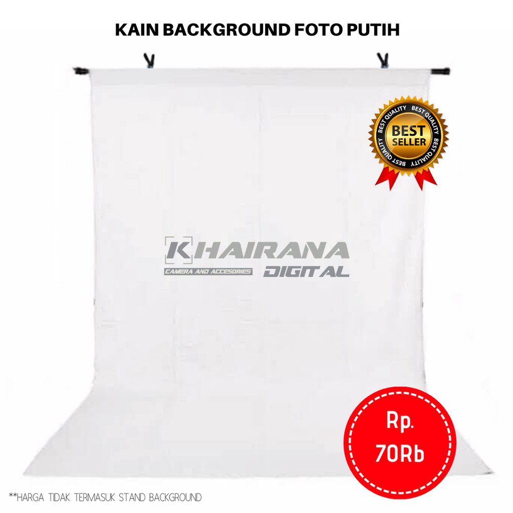 Jual Kain Background Backdrop latar layar Studio Foto 1Meter -PUTIH ...