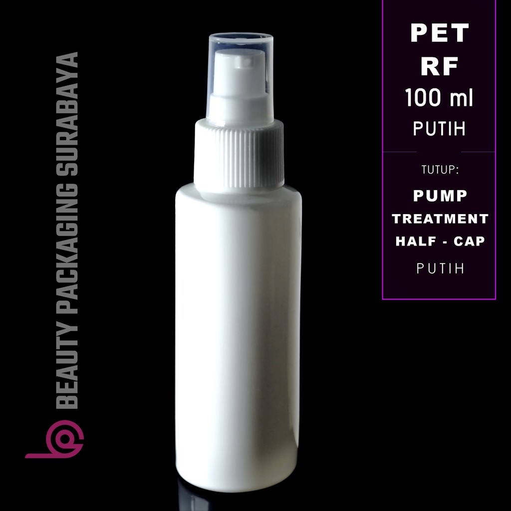 Jual Botol Plastik PET 100ml RF Putih Tutup Pump Treatment HC Putih | Shopee Indonesia