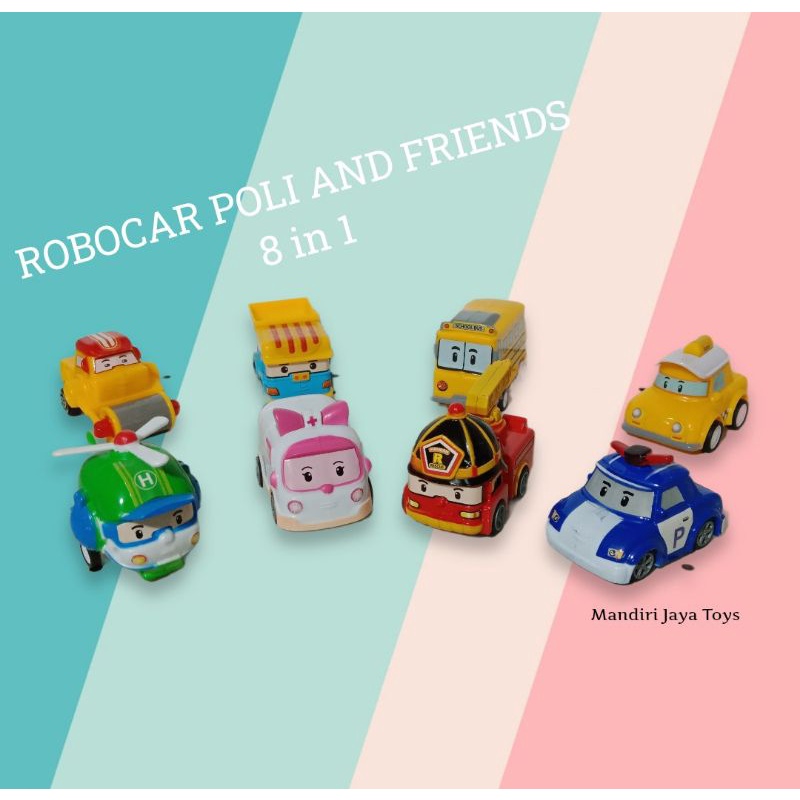 Jual Robocar poli and friends 8 in 1/mainan mobil poli isi 8pc | Shopee ...