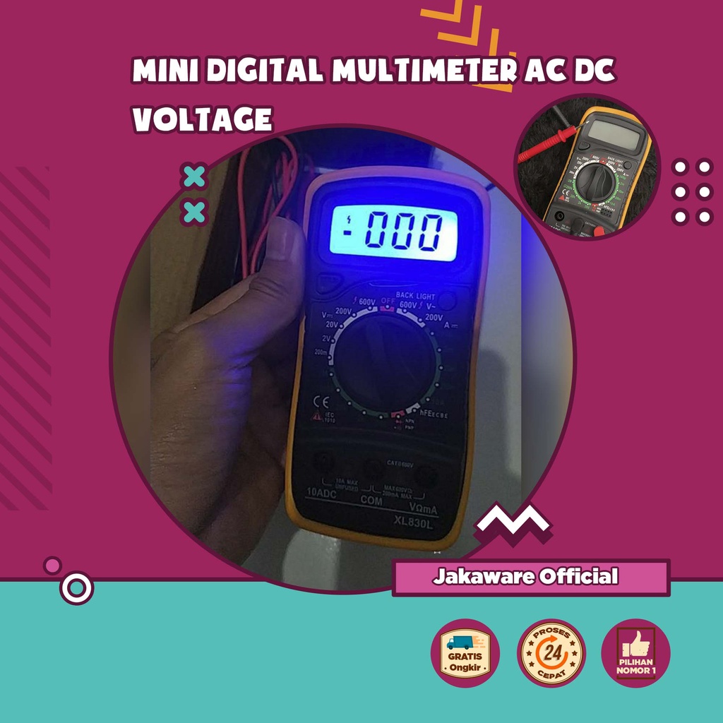 Jual MINI DIGITAL MULTIMETER AC DC VOLTAGE TESTER ALAT TES PENGUKUR ...