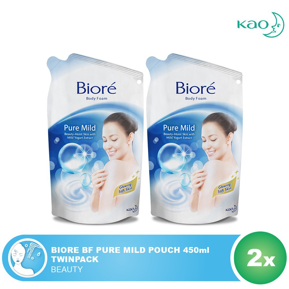 Jual Biore Body Wash Pure Mild Refill 450 ml x 2 Pcs ( TWINPACK)(E_FARMA) | Shopee Indonesia